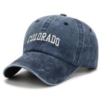 China Washed Cotton Distressed Embroidered 6 Panel Unstructured Curved Brim Vintage Dad Hats for sale