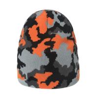 China Custom Jacquard Knitted Camouflage Beanie Winter Skull Cap Eco Friendly RPET 100% Acrylic for sale