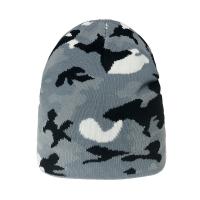 China Custom Jacquard Knitted Camouflage Beanie Winter Skull Cap Eco Friendly RPET 100% Acrylic for sale