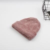 China Custom Knitted Beanie Winter Slouchy Hat 30% Angora Rabbit Fur Cashmere Wool for Women for sale