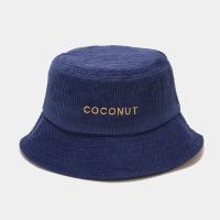 China Custom Embroidered RPET Bucket Hat 100% Recycled Polyester Corduroy Eco Friendly for sale