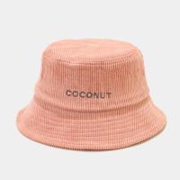 China Custom Embroidered RPET Bucket Hat 100% Recycled Polyester Corduroy Eco Friendly for sale