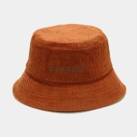 China Custom Embroidered RPET Bucket Hat 100% Recycled Polyester Corduroy Eco Friendly for sale