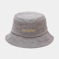 China Custom Embroidered RPET Bucket Hat 100% Recycled Polyester Corduroy Eco Friendly for sale
