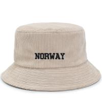 China Custom Embroidered Logo Polyester Corduroy Fisherman Bucket Hats for Winter Fishing 100% Polyester for sale