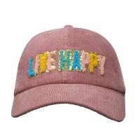 China Custom 3D Chenille Embroidered Patch Corduroy Baseball Cap for Women Eco Friendly for sale