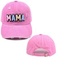 China Embroidered Distressed Vintage Washed Cotton Denim Custom Terry Dad Hat Baseball Caps for sale