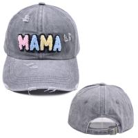China Embroidered Distressed Vintage Washed Cotton Denim Custom Terry Dad Hat Baseball Caps for sale