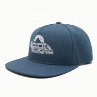 China Custom Design Sustainable Recycled Ocean Plastic RPET Canvas Snapback Baseball Hats for sale