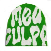 China Custom Eco Friendly Acrylic All Over Print Slouchy Beanie Knitted Hat 100% RPET for sale