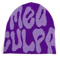 China Custom Eco Friendly Acrylic All Over Print Slouchy Beanie Knitted Hat 100% RPET for sale