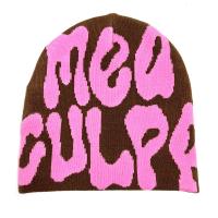 China Custom Eco Friendly Acrylic All Over Print Slouchy Beanie Knitted Hat 100% RPET for sale