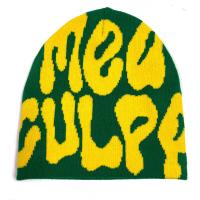 China Custom Eco Friendly Acrylic All Over Print Slouchy Beanie Knitted Hat 100% RPET for sale