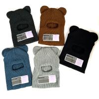 China Customized Winter Essential Eco-Friendly Bear Ears Balaclava Beanie With One Hole for sale