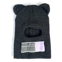 China Customized Winter Essential Eco-Friendly Bear Ears Balaclava Beanie With One Hole for sale