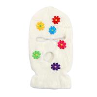 China Custom Jacquard Embroidered Knitted Winter Hat 3 Hole Full Face Ski Mask Acrylic 100% for sale