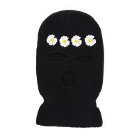 China Custom Jacquard Embroidered Knitted Winter Hat 3 Hole Full Face Ski Mask Acrylic 100% for sale