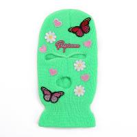 China Custom Jacquard Embroidered Knitted Winter Hat 3 Hole Full Face Ski Mask Acrylic 100% for sale