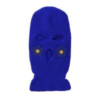 China Custom Logo Embroidered Flower Patch Knitted Balaclava Ski Mask for Winter Activities for sale