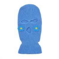 China Custom Logo Embroidered Flower Patch Knitted Balaclava Ski Mask for Winter Activities for sale