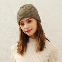 China Wholesale Eco Friendly Cashmere Wool Beanie for Women Girls Autumn Winter Knitted Hat Custom Size for sale