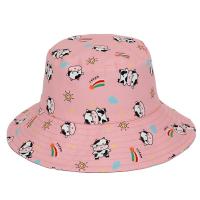 China Kids Cartoon Cow UPF 50+ Sublimation Sun Bucket Hat Custom Size Outdoor Beach Protection for sale