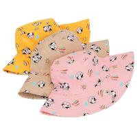 China Kids Cartoon Cow UPF 50+ Sublimation Sun Bucket Hat Custom Size Outdoor Beach Protection for sale