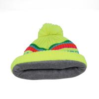 China Custom Knitted Winter Beanie Hat With Pom Pom For Christmas for sale