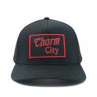 China Custom Black Embroidered Cotton Mens Mesh Trucker Hats for sale