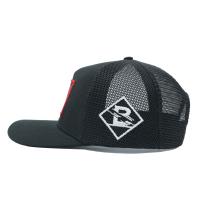 China Custom Black Embroidered Cotton Mens Mesh Trucker Hats for sale