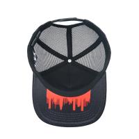 China Custom Black Embroidered Cotton Mens Mesh Trucker Hats for sale