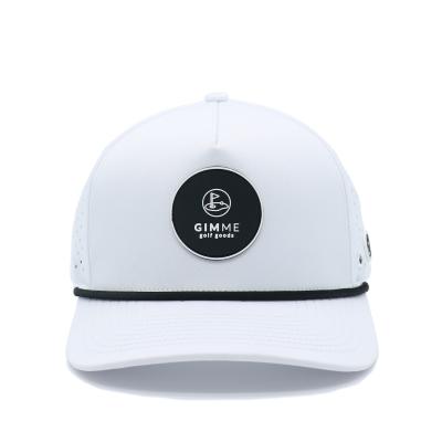 China Breathable 5-Panel Golf Hat With 3D Embroidery And Waterproof Technology for sale