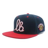 China Custom Flat Brim Snapback Hat Cotton Adjustable Cap One Size Fits All for sale