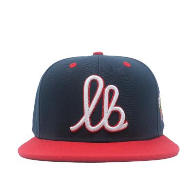 China Custom Flat Brim Snapback Hat Cotton Adjustable Cap One Size Fits All for sale