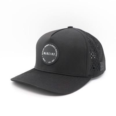 China Custom 5 Panel Slightly Curved Brim Rope Golf Hats Waterproof Sports Baseball Caps 56-60cm for sale