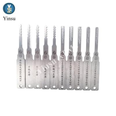 China Grandmaster 10-Piece Lock Picking Tool Set for ATM C-Grade Safes Metal Keys for sale