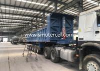 China Dump Tipper Semi Trailer 3 Axles Hydraulic Tipper Trailer Blue for sale