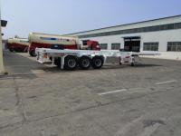 China 40-60tons Loading Capacity Flat Bed Semi Trailer With JOST Landing Gear And 3 Axles In High Demand for sale