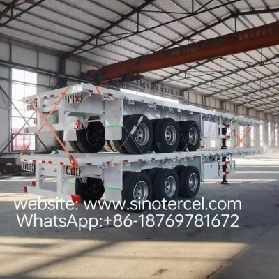 China 3 Axle 40 Foot Flatbed Semi Frailer, With Strong Load-bearing Capacity, Stability And A Load Capacity Of 40 Tons for sale