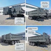 China 3 Axle Hydraulic Dump Tipper Semi Trailer Rectangle Container Load 30-40 Tons for sale