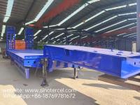 China Low Bed Semi Trailer Mechanical Suspension for Container and Construction Machinery Transport for sale