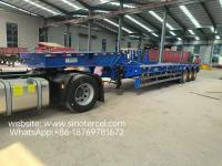 China Low Bed Semi Trailer Mechanical Suspension for Container and Construction Machinery Transport for sale