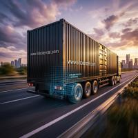 China Capacity 50T Box Semi Trailer Storage Containers Air Brake for sale