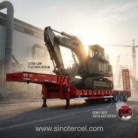 China CCC 40ft Low Bed Semi Trailer 50T 60T With Mechanical Suspension for sale