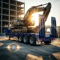 China Low Bed Semi Trailer With Mechanical Suspension for sale
