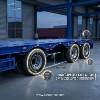 China Oversized Cargo Low Bed Semi Trailer 30 Ton -100 Ton Transportation for sale