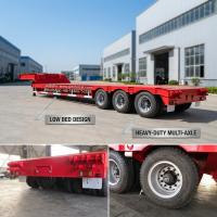 China Load 60 Tons Semi Lowbed Trailer Strong Stability Support For Personalized Customization for sale