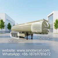 China SINOTERCEL Three-axle  40 CBM fuel tank semi-trailer for sale