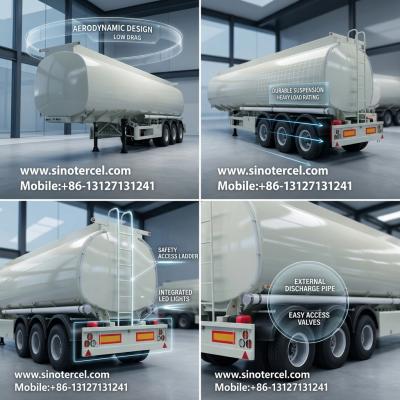 China 20-30CBM Tank Semi Trailer Perfect Solution For Fuel Transportation for sale