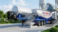 China 35CBM-60CBM Bulk Cement Semi Trailer 45T Bulk Cement Tanker Trailer for sale
